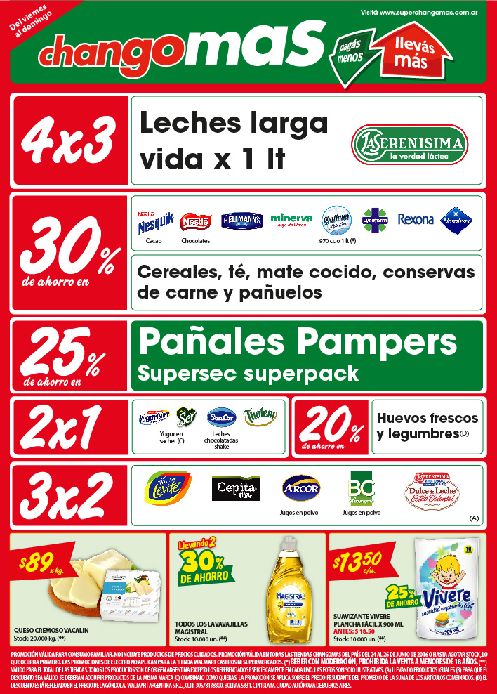 Ofertas y Promos en Argentina: Ofertas ChangoMas fin de semana