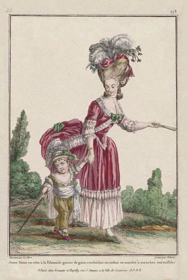 1780's Dusty Rose Zone Front Gown