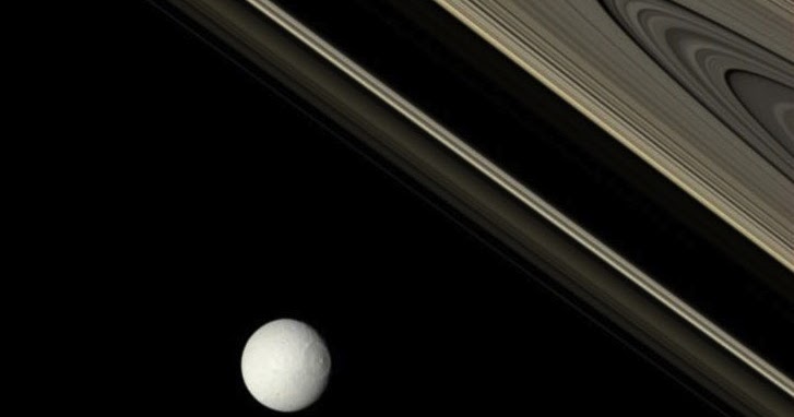 Maximizing Progress: Tethys & Rings ~ NASA's Cassini Spots Saturn!