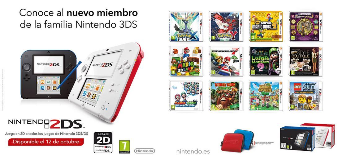Nintendo presenta su nueva consola portátil, Nintendo 2DS