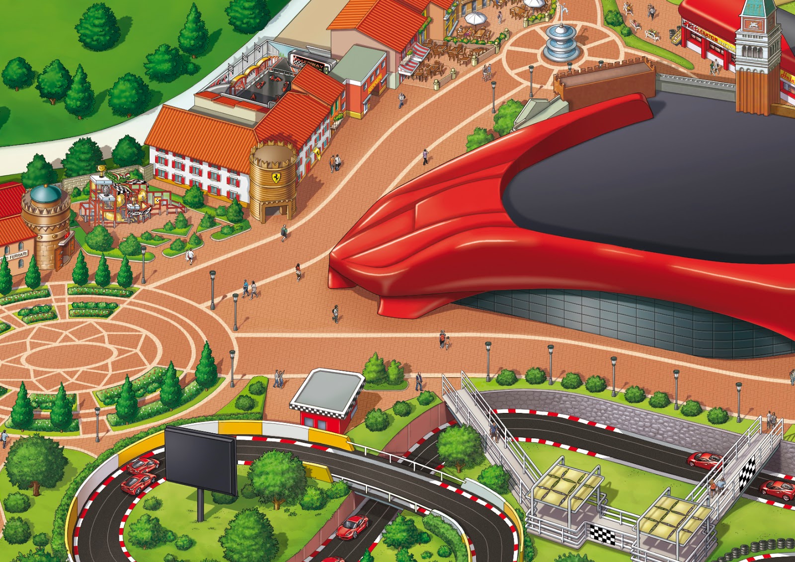 Manel & Marc Il·lustradors, S.C.P.: El mapa de Ferrari Land