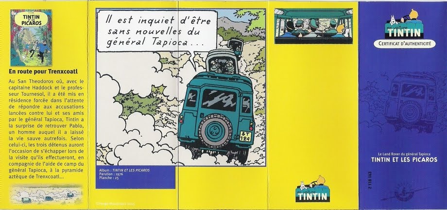 Garage de poche Tintin: Le Land Rover du général Tapioca N°43