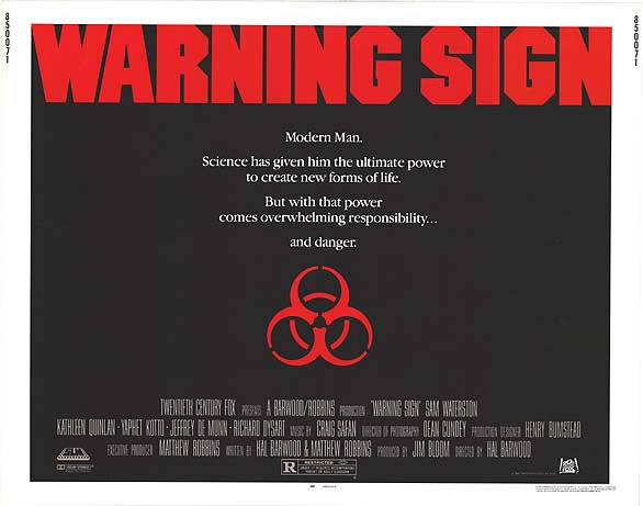 The Numinous Book of Review: Warning Sign (1985)