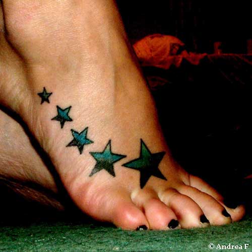 Star Foot Tattoos - Cool Tattoo Designs