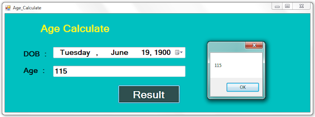 C Code For Age Calculate Using Datetimepicker And Textbox In Net C Tutorial