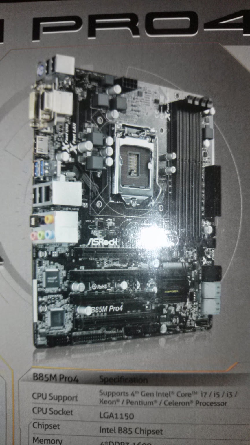 kadonopage: 新しいコンピュータ （ASROCK B85M PRO4)