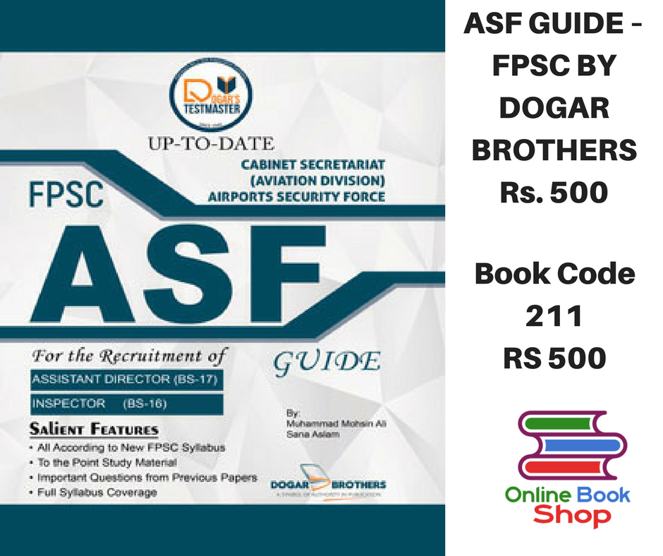 ASF Guide FPSC by Dogar Brothers - Online Book Shop.Pk