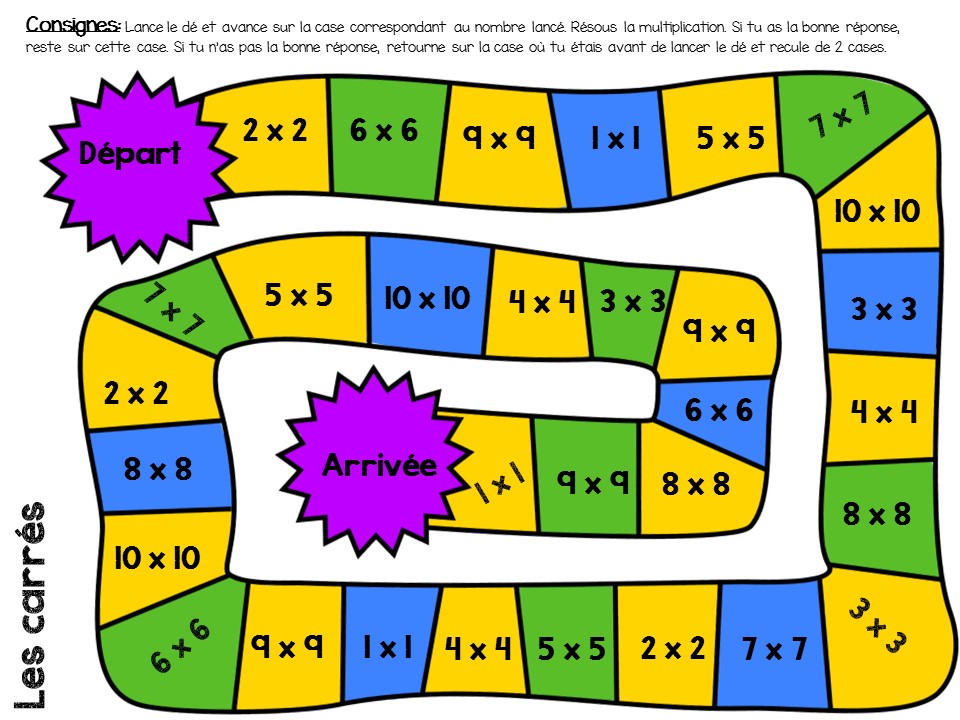 Les petits génies - Ressources pédagogiques: Jeux sur les multiplications
