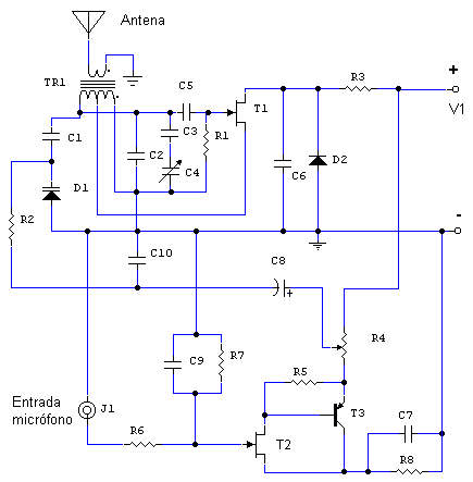 Muchos circuitos electronicos: Circuito micrófono inalámbrico FM