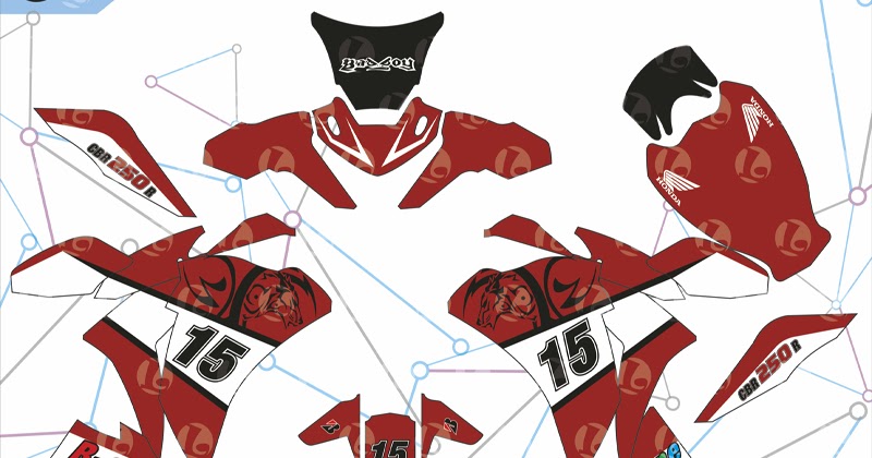 Custom Striping Motor Full Body Honda CBR CBU Thailand Thema Red White ...