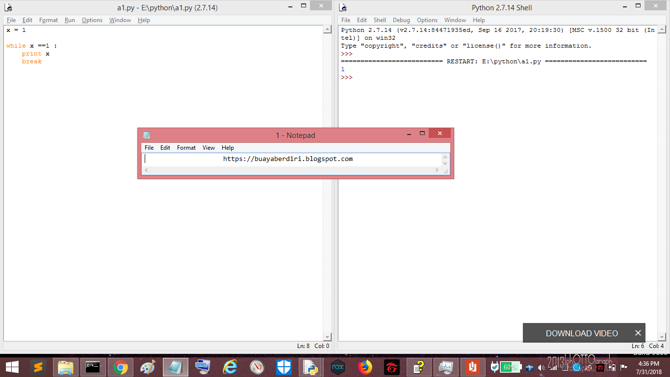 11.Belajar Bersama Python | Break Statement Python