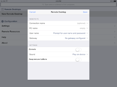 My Tech Sharing: Remote Desktop Client for Apple's iOS - First Look