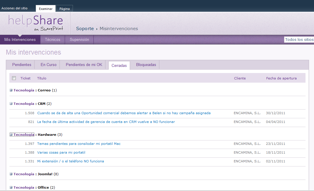 HelpShare se renueva como HelpDesk y Ticketing sobre SharePoint | Soluciones SharePoint
