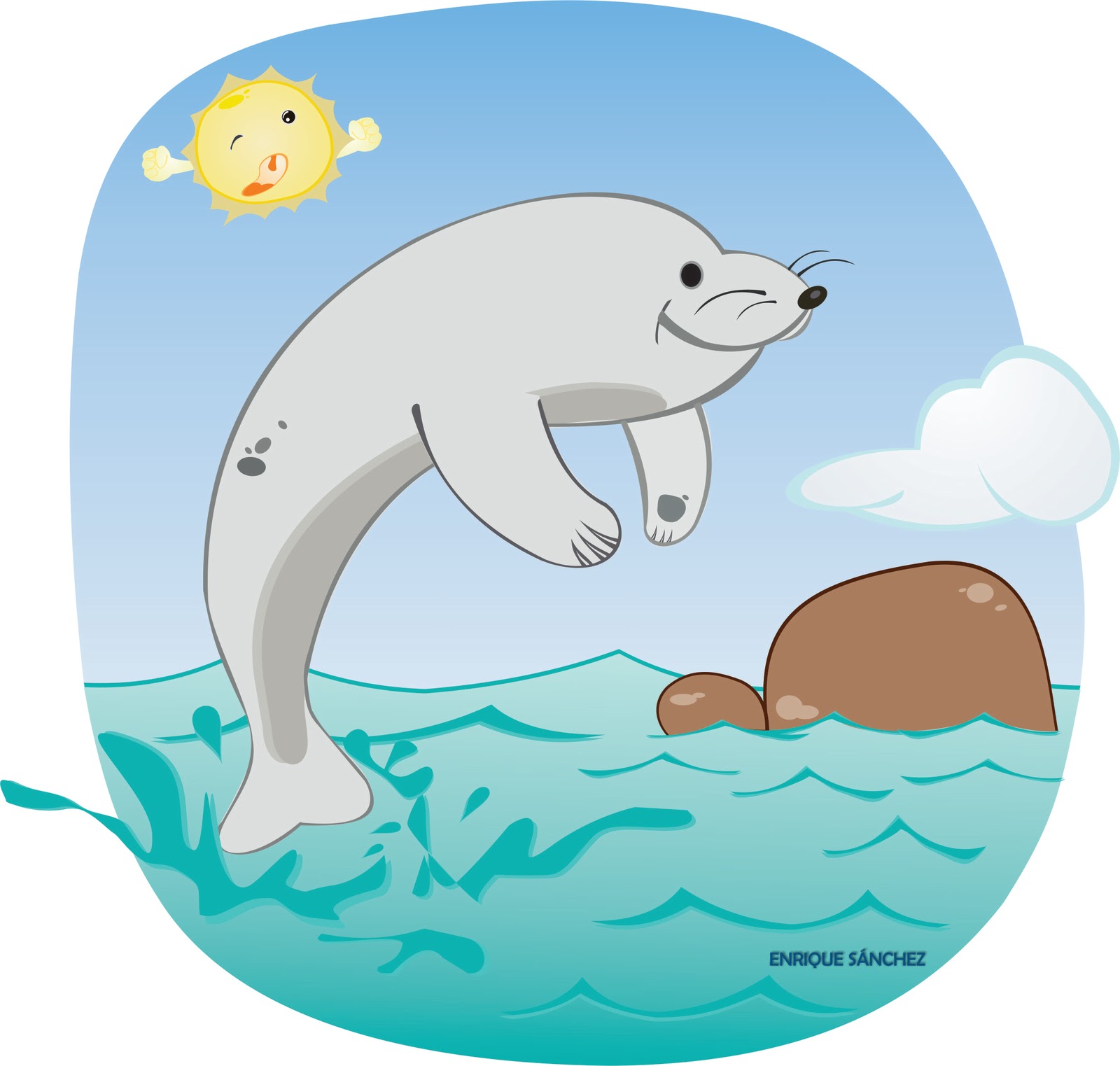 Dibujando con Enrique Sánchez: Foca