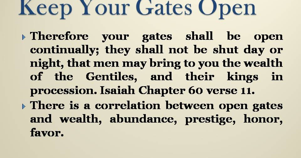 Dare to Succeed: Keep Your Gates Open