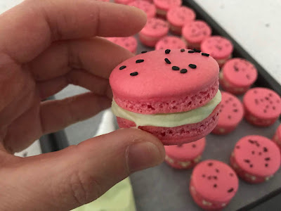Watermelon Macarons