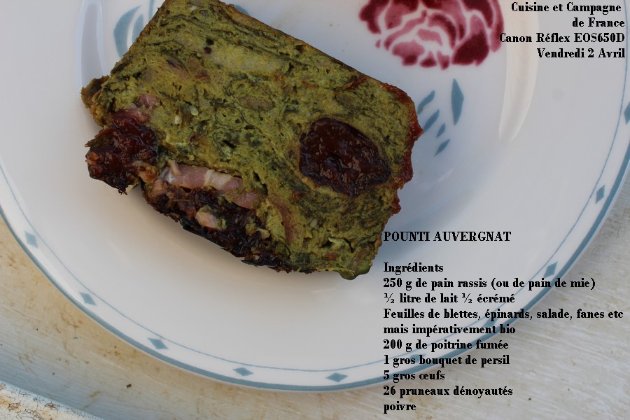 Cuisine et Campagne de France : Pounti auvergnat
