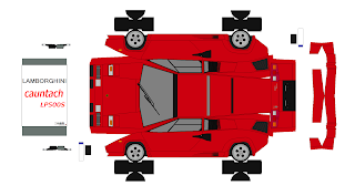 SP. Papel Modelismo: PaperCraft Lamborghini Countach LP500S