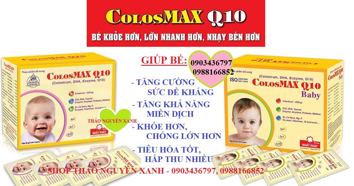 COLOSMAX Q10, BIOVITAL CHO BÉ BIẾNG ĂN, CHẬM TĂNG CÂN, HAY ỐM VẶT ...
