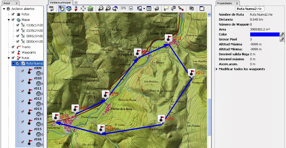 Cartografía Digital: Waypoint, Track y Ruta.