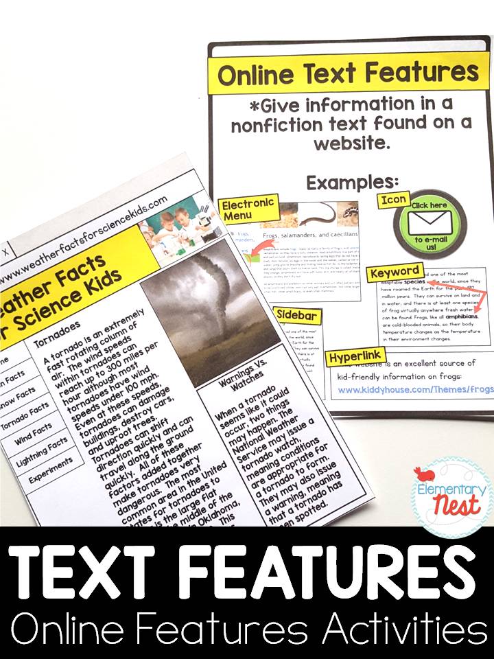 Text Features (Exploring ELA) | Second Grade Nest | Bloglovin’