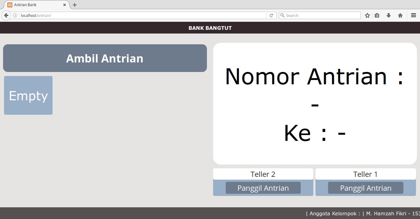 Perancangan Aplikasi Antrian Bank menggunakan PHP - Mikamerah Blog