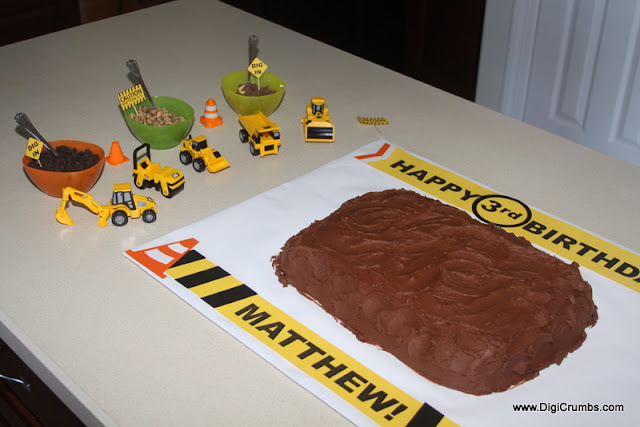 DigiCrumbs: Digger Birthday Cake - An Easy DIY Interactive Birthday Cake