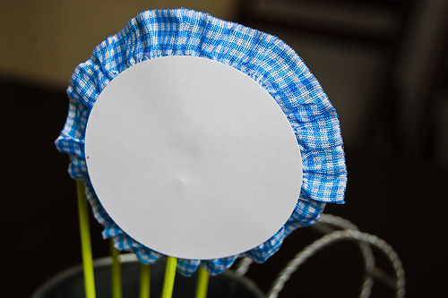 Happy to be creating: ribbon spring flower pot