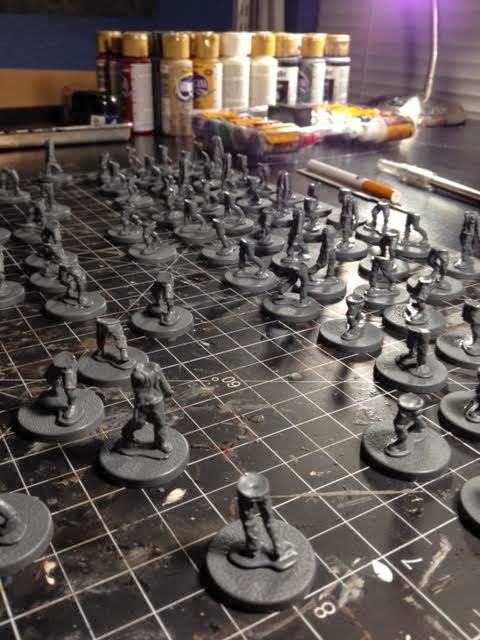 Tides of War: Paint Bench: 28mm Zombies and Survivors by Wargames Factory