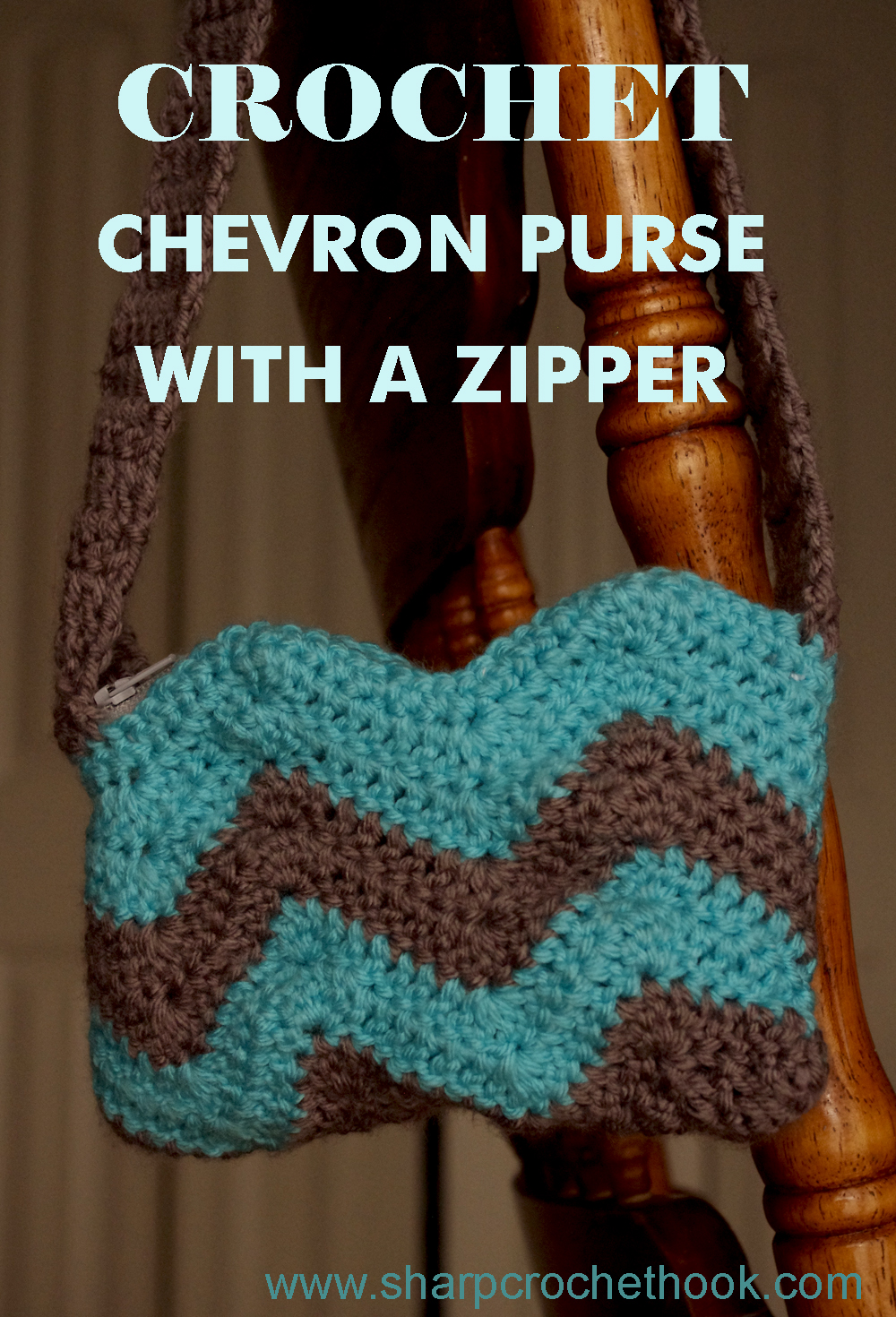 Sharp Crochet Hook: Free Crochet Pattern: Chevron Purse with a Zipper