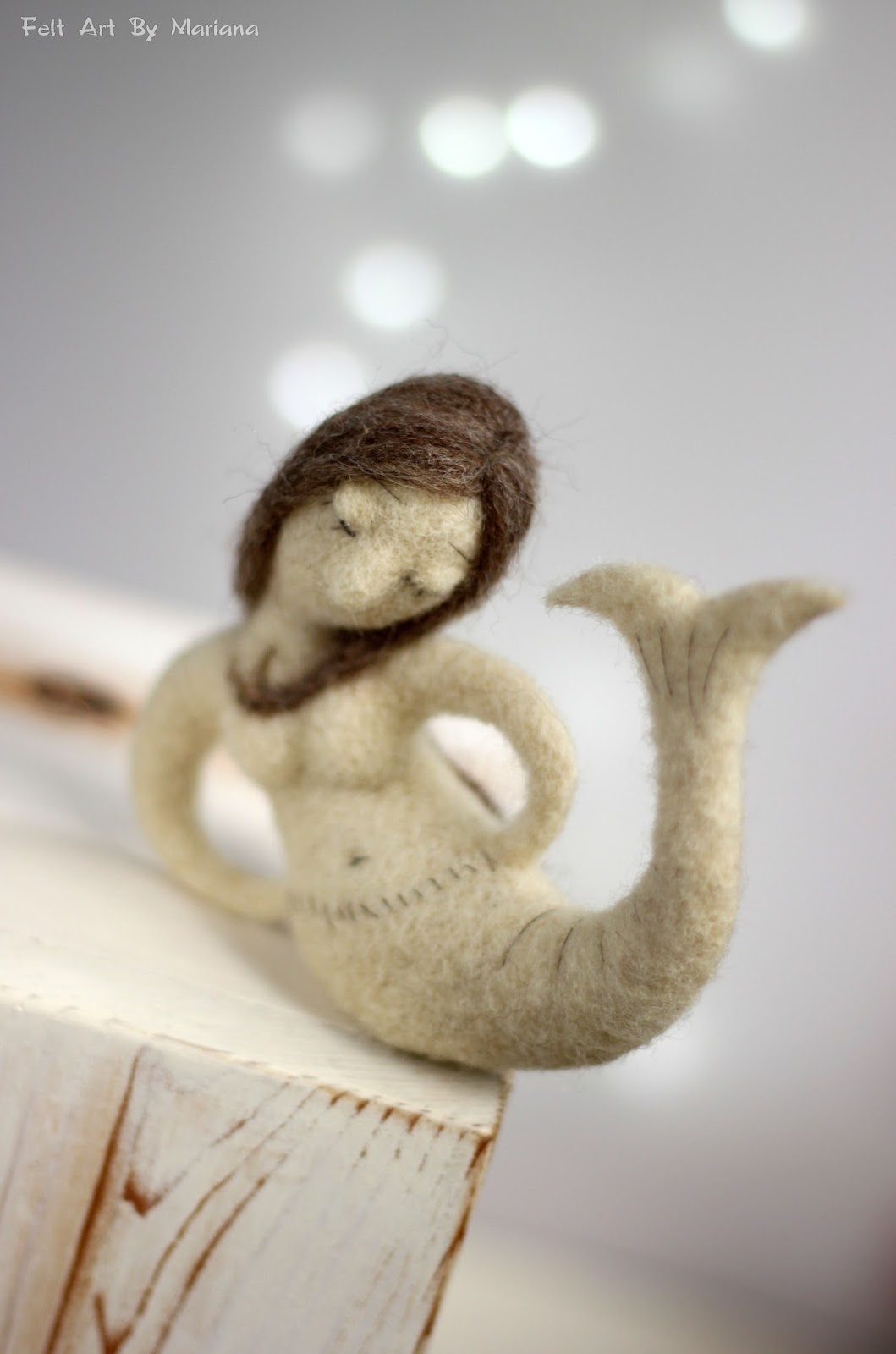 Felt Art By Mariana: Needle Felt Dreamy Little Mermaid