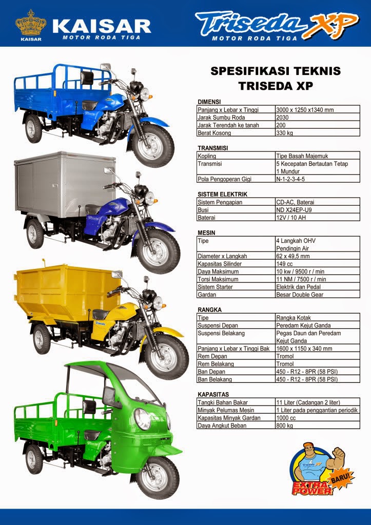 triseda rajanya motor tiga roda, kaisar: TRISEDA RAJANYA MOTOR TIGA RODA
