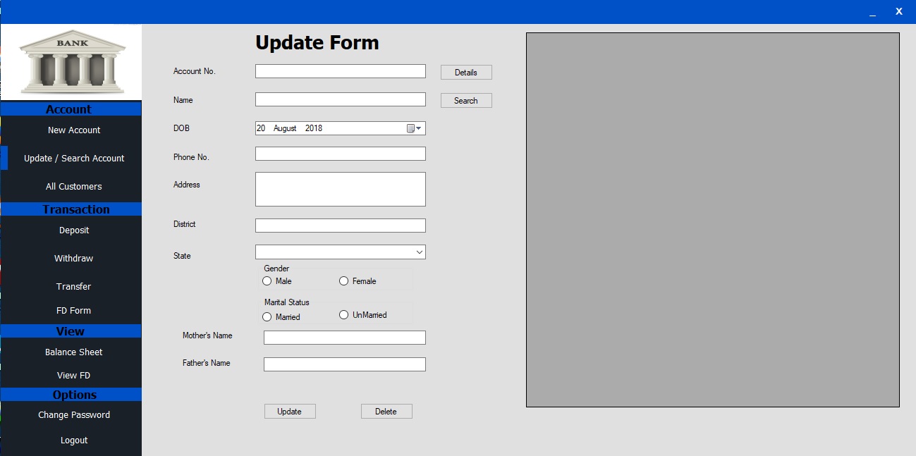 Bank Management System Project in window form application c# With SQL ...