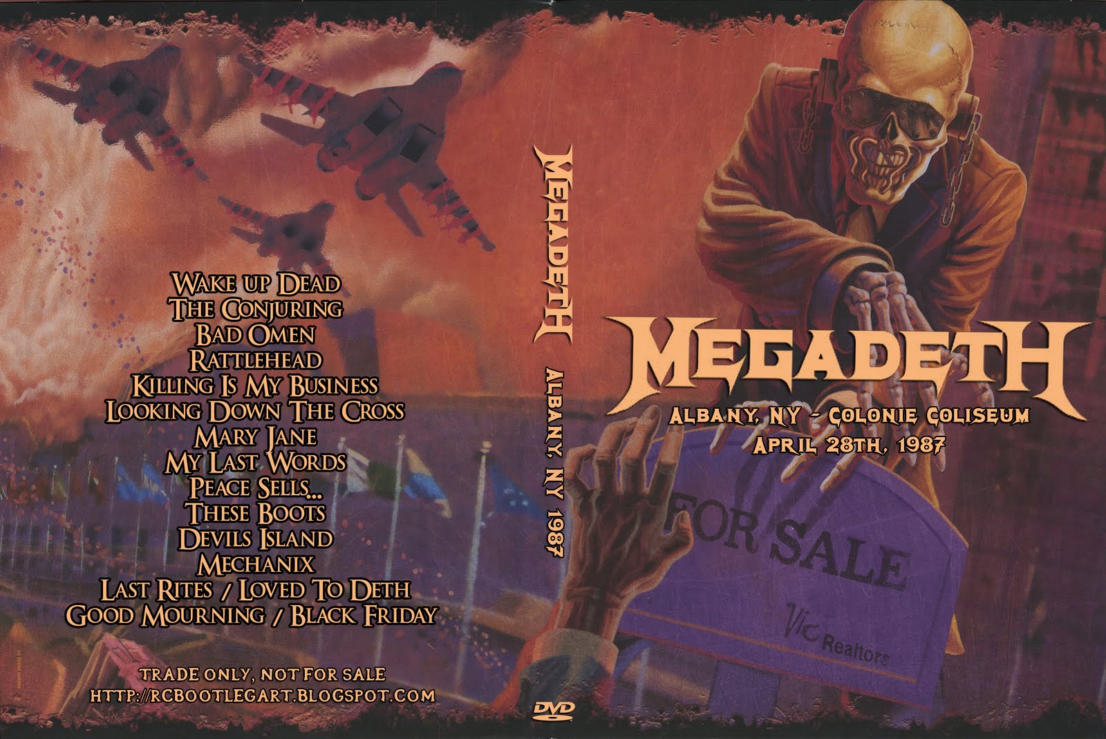 RC's Bootleg Artwork: Megadeth - Albany, NY 1987