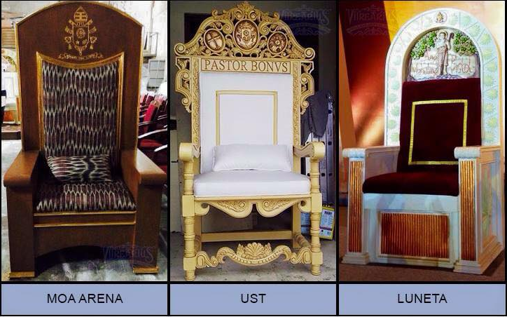 Simple But Beautiful Papal Chair From VitreArtus | Filipino Bloggers ...