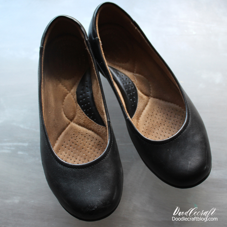 Floral Painted Upcycled Ballet Flat Shoes DIY!