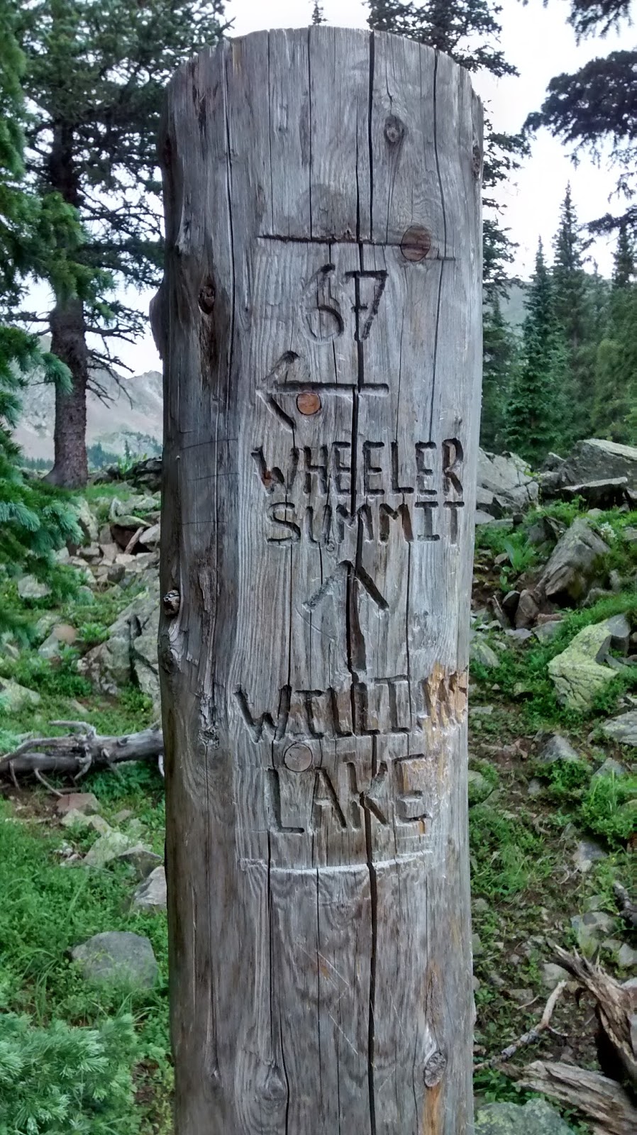 Tom and me: Wheeler Peak summit trail (on the way down): August 7, 2015