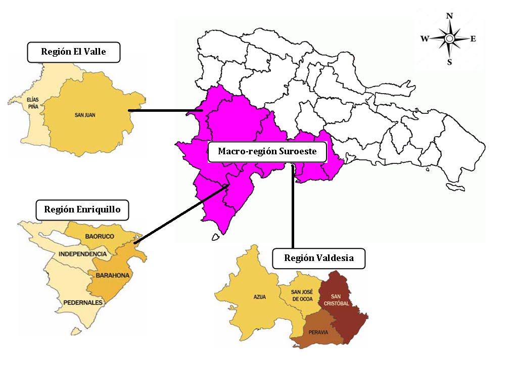 División territorial actual de la República Dominicana.