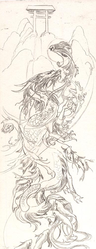 Midnight Ramblings: Dragon Gate II Sketch