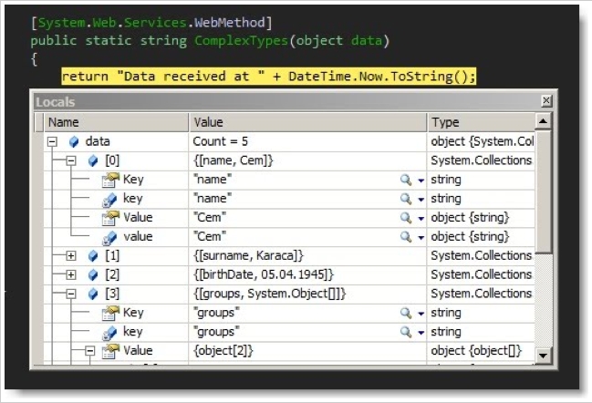 Yasin Tarim: Asp.net Ajax : How to send complex objects from javascript