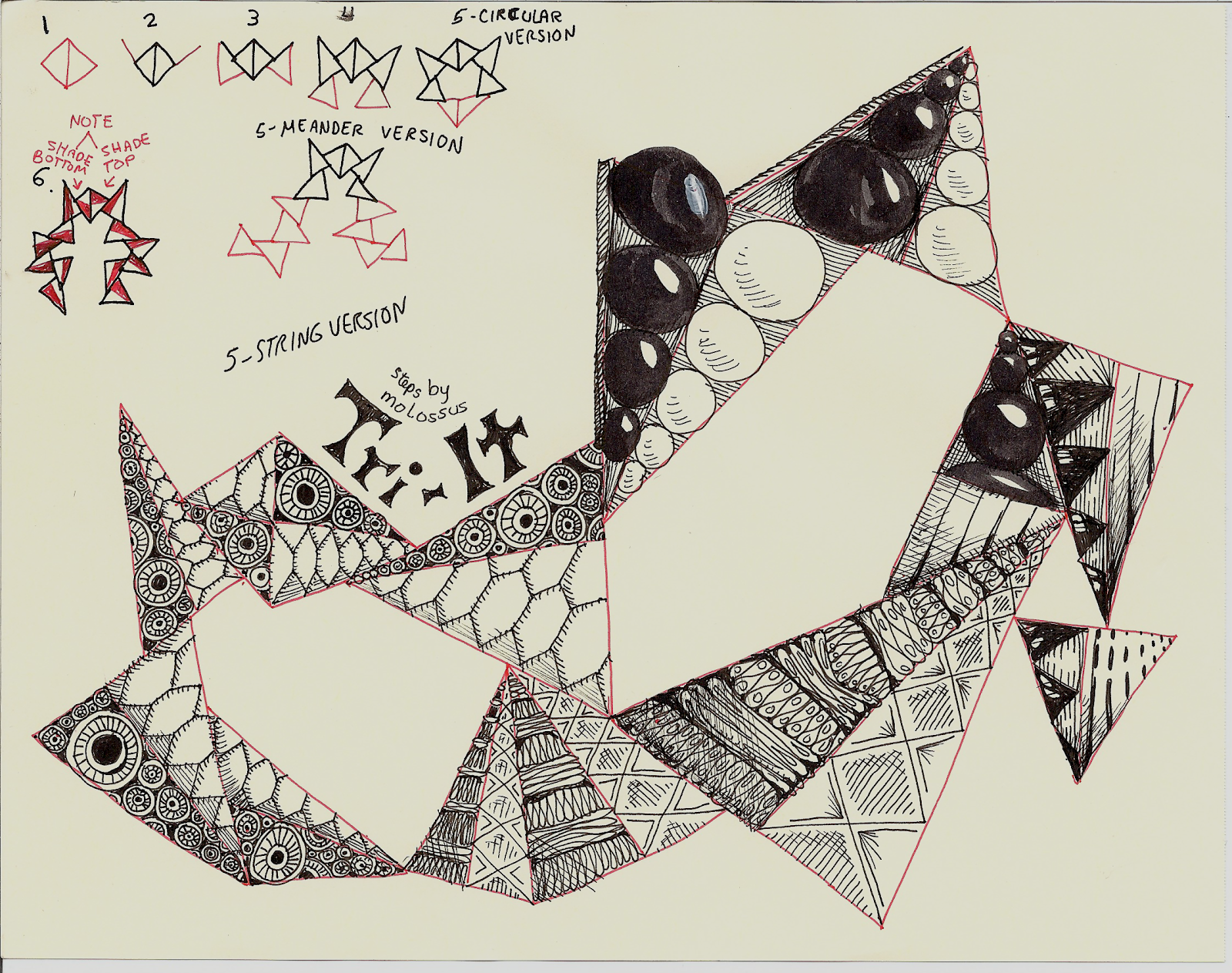 My tangle pattern Tri-It