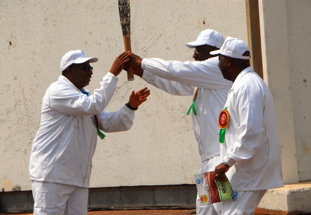 PICTURES: Jonathan receives Commonwealth Games’ baton in Abuja ...