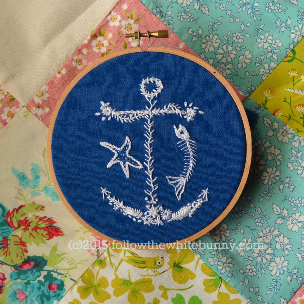 Follow the White Bunny: Fish & Anchor now available as pattern!