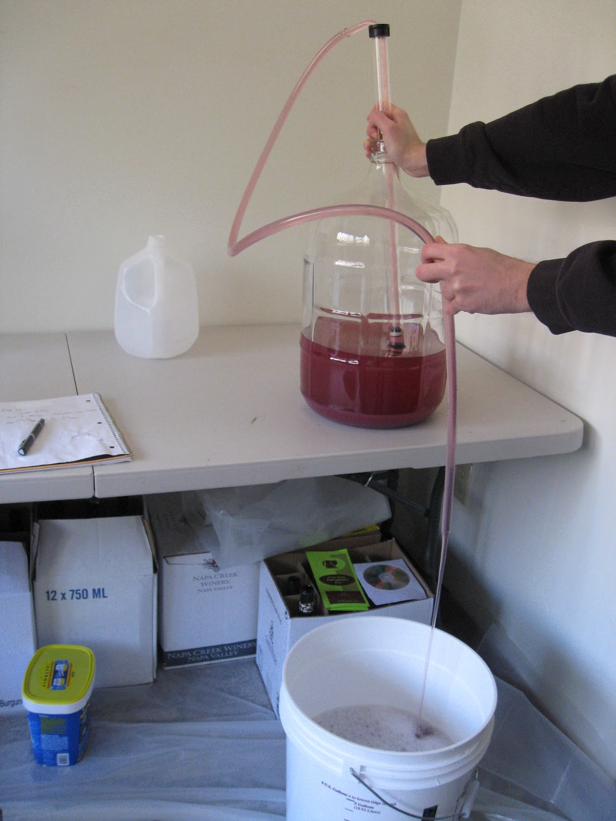 Ryan's Adventures in Winemaking: Day 35- Rack to Carboy for Bulk Aging ...