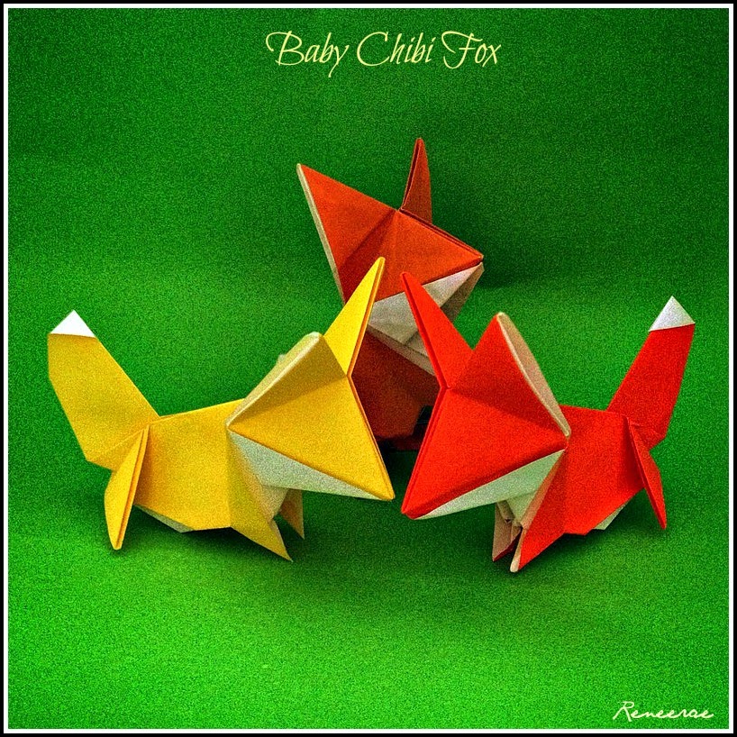 Life's Simple Pleasure: Origami Design - Baby Chibi Fox Cubs