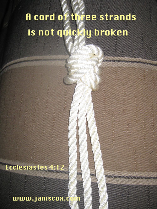 Blessed By The Lord: November 3, 2016 - A CORD OF THREE STRANDS