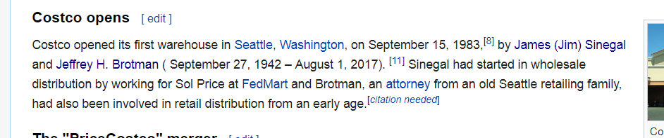 The Mindless Freaks: Costco's co-founder Jeff Brotman dies on 8/1-Trump ...