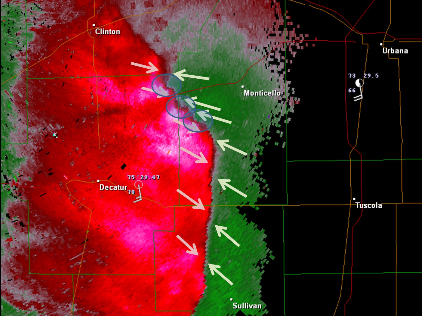 Looking Aloft: Squall Lines and Rotation on Radar
