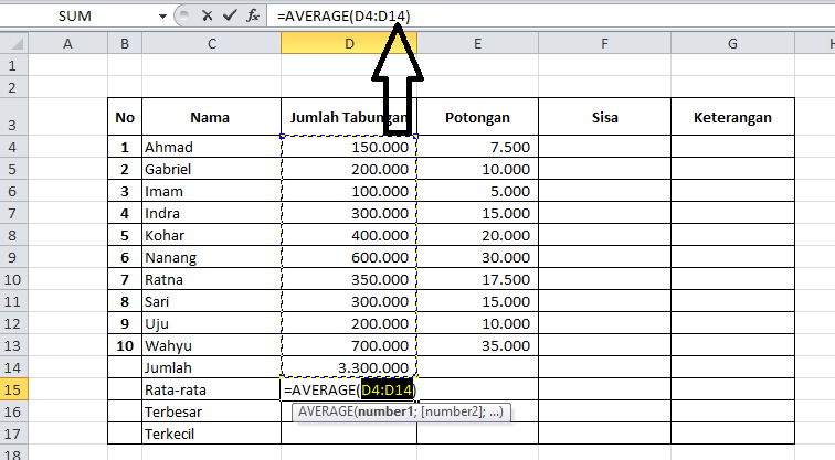Cara Menjumlahkan, Mengurangi, Mencari Rata-Rata, Nilai Terbesar Dan ...