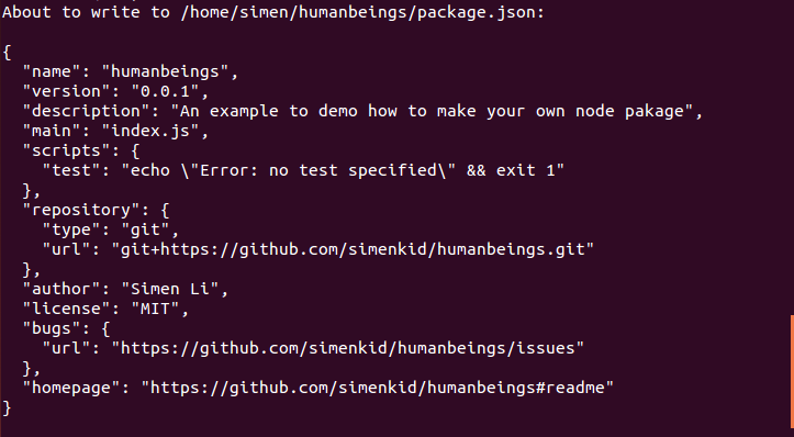 製作 Node 套件 I New Repository